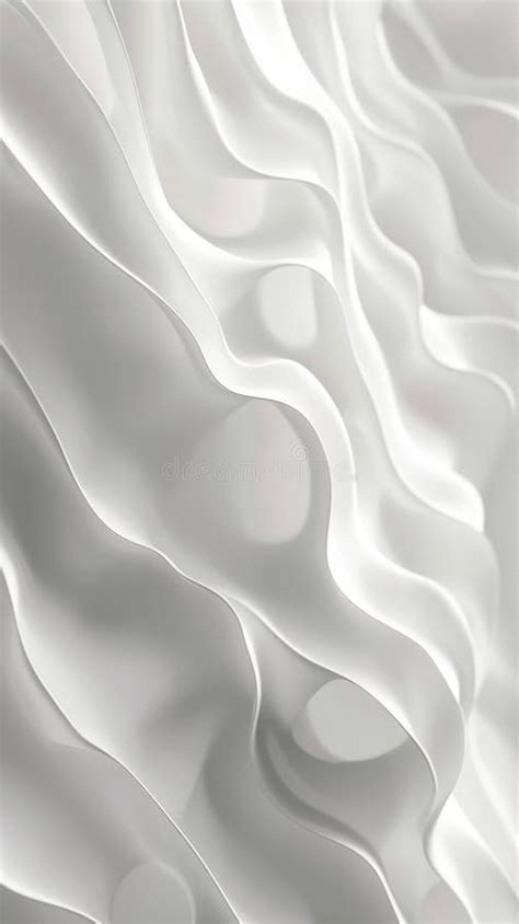 Abstract White Waves Background Soft Flowing Texture Minimalist Design And Modern Art Concept