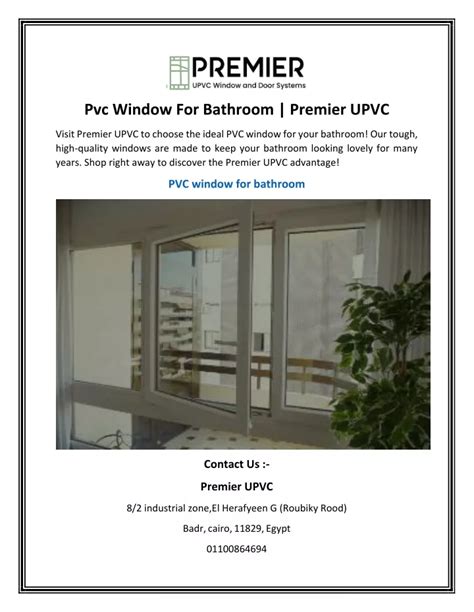 PPT Pvc Window For Bathroom Premier UPVC PowerPoint Presentation Free Download ID