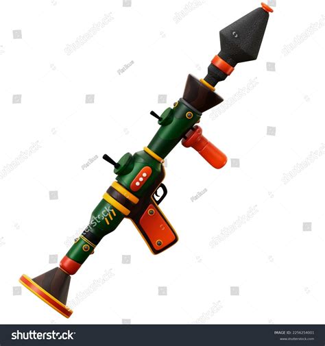 3d Rocket Launcher Icon Rpg Gun Stock Illustration 2256254001