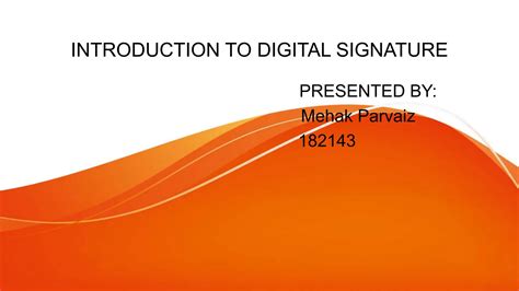 Introduction To Digital Signature In Cryptography Pptx Computing Technology And Computing