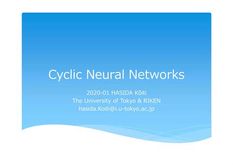 Cyclic Neural Networks Pdf