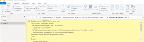 Avoid Python Errors In Power BI AbsentData
