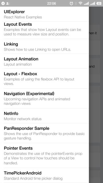 【记录】试用react Native Uiexplorer 在路上