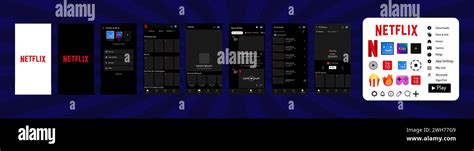 Netflix Interface With Button Netflix Screen Social Media Social