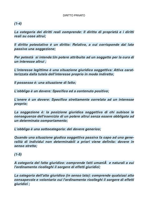 Diritto Privato Tutti I Test Di Autovalutazione Docsity