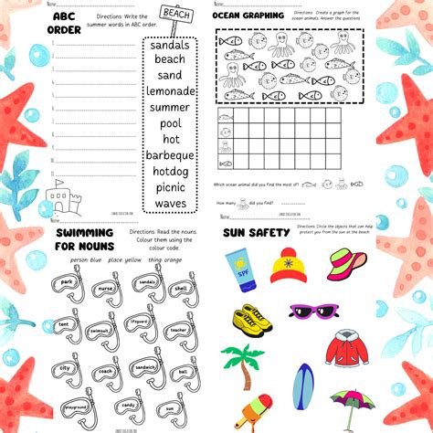First Grade Combo Summer Worksheets Made By Teachers