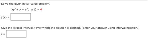 Solved Solve The Given Initial Value Problem