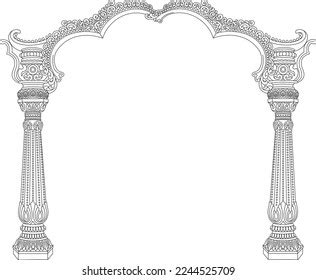 Arch Line Drawing Stock Vector Royalty Free Shutterstock