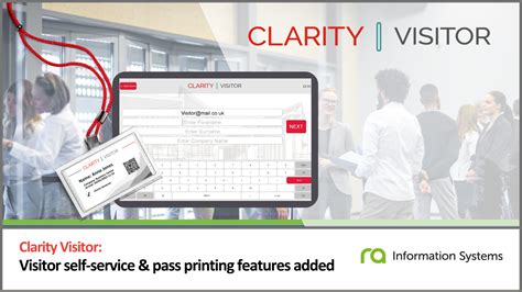Visitor Self Service And Pass Printing Added To Clarity Visitor Ra