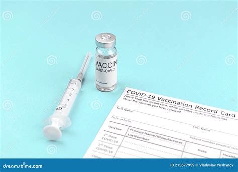 Achtergrondziekenhuistabel Voor Vaccinatie Met Registratiekaart