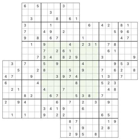 在线三重叠数独（triple Doku） 数独谜题