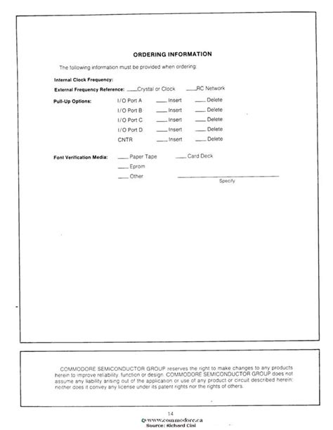 Commodoreca Manuals Commodore Csg Mos 6500 6502 Processor Cpu
