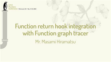 Function Return Hook Integration With Function Graph Tracer Mr Masami