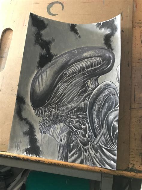 Alien Colour Art In Progress By Demonic666evil On Deviantart