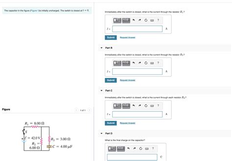 Solved The Capacitor In The Figure Figure Is Initially Chegg