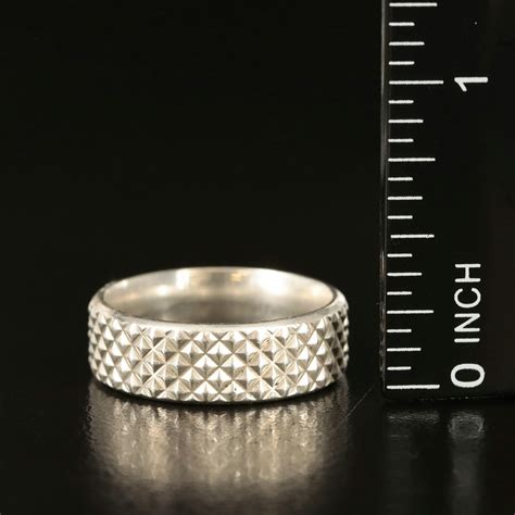 Tiffany And Co Diamond Point Sterling Band Ebth