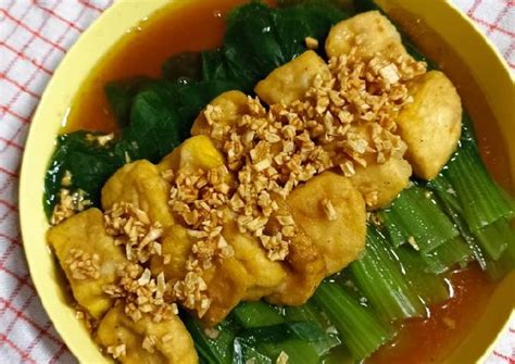 Resep Tumis Pakcoy Tahu Bawang Putih Oleh Dien Nurani Rahayu Cookpad