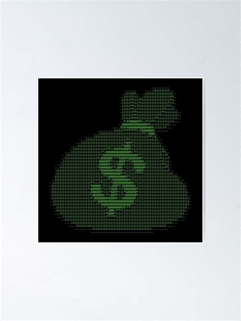 Bag Of Money Emoji Ascii Art Poster By Typo N Quotes Redbubble