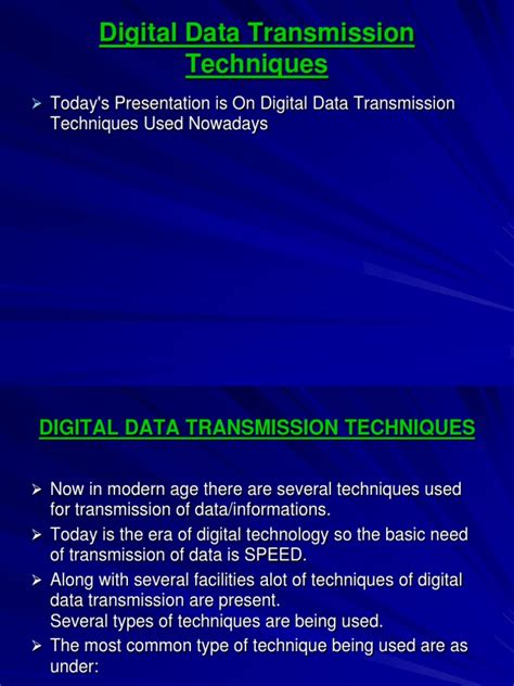 digital data transmission techniques pdf digital subscriber line