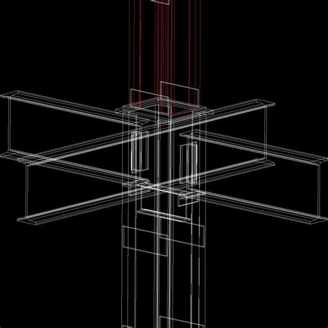 Detail Connection Metallic Structure 3d Dwg Detail For Autocad • Designs Cad