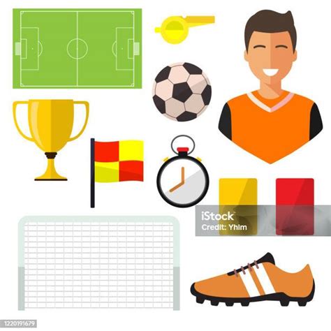 아이콘의 집합 흰색 배경에 축구 선수 벡터 일러스트레이션 경기 스포츠에 대한 스톡 벡터 아트 및 기타 이미지 경기 스포츠 경쟁 골인 Istock