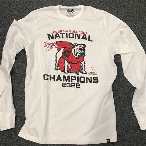 47 Brand Georgia Bulldogs National Champions 2022 Ls Tee Jonquil