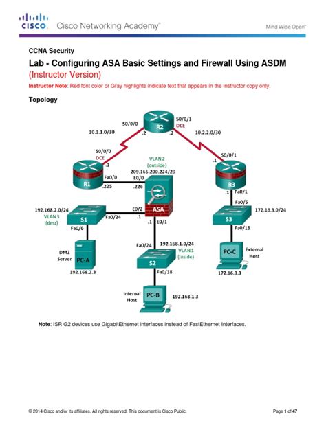 9412 Lab Configuring Asa Basic Settings And Firewall Using Asdm