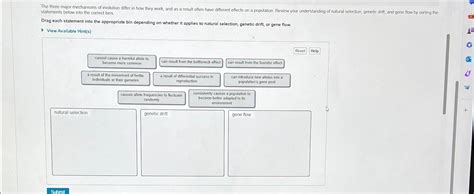 solved statements below into the correct binsdrag each