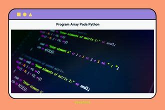 Contoh Program Array Pada Python Yowatech