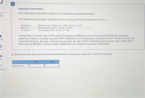 Solved Prepare An Income Statement For Fifo And Lifowhat Is