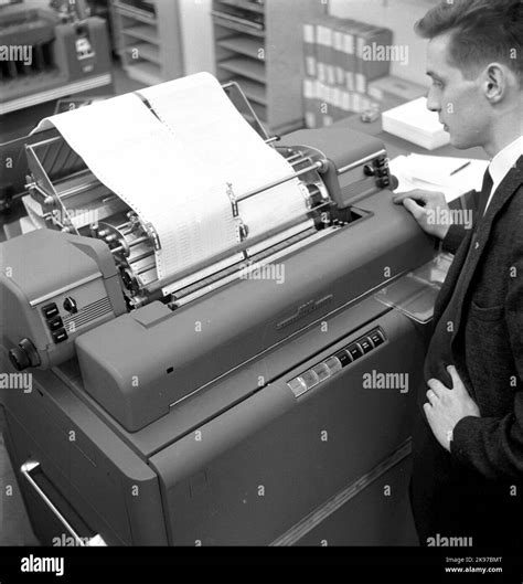 IBM Accounting Machine Part Of The State Railway SJ Computer System From IBM Stock Photo Alamy
