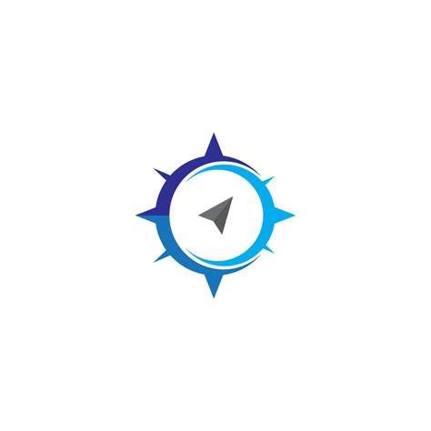 Compass Icon Symbol Logo Template Outdoor Adventure Compass Logo
