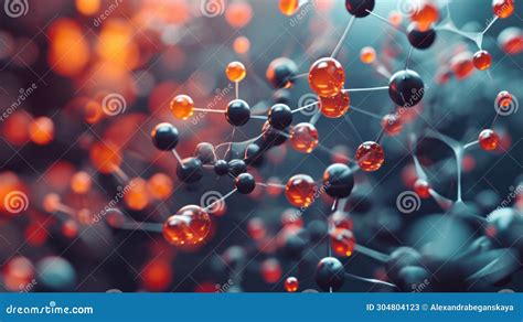 Abstract Molecular Structure In 3d Stock Illustration Illustration Of