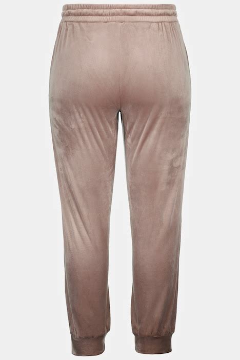 Velour Sweatpants Taupe Ulla Popken