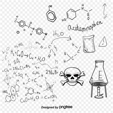 Chemical Structure And Symbols Drawing