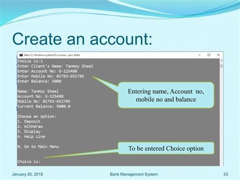 Presentation On Java Project Bank Management System PPTX
