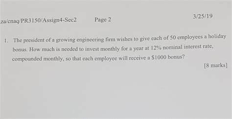 Solved Za Cnaq PR3150 Assign4 Sec2 Page 2 3 25 19 The Chegg