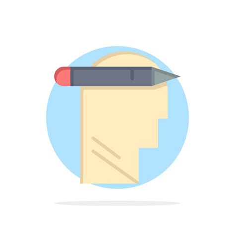 Head Mind Thinking Write Abstract Circle Background Flat Color Icon 14334232 Vector Art At Vecteezy