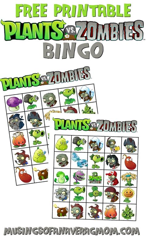 Plants Vs Zombies Bingo Zombie Birthday Plants Vs Zombies Birthday