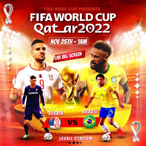Qatar World Cup 2022 Game Schedule Flyer Template Postermywall