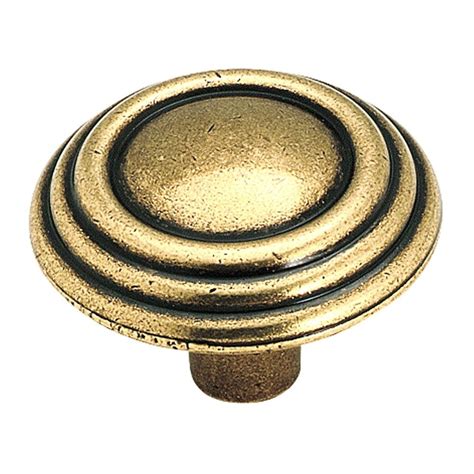 Amerock Mulholland 1 14 In Rustic Brass Rectangle Cabinet Knob