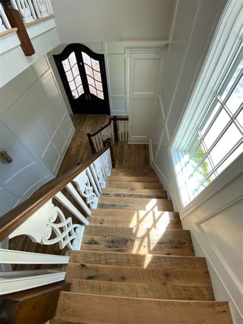 Original Face Skip Planed White Oak Stair Treads Southend Reclaimed