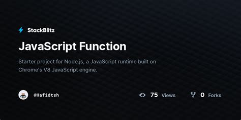 Javascript Function Stackblitz