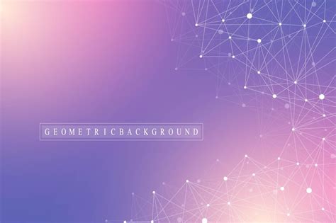 Premium Vector Geometric Graphic Background Molecule And Communication