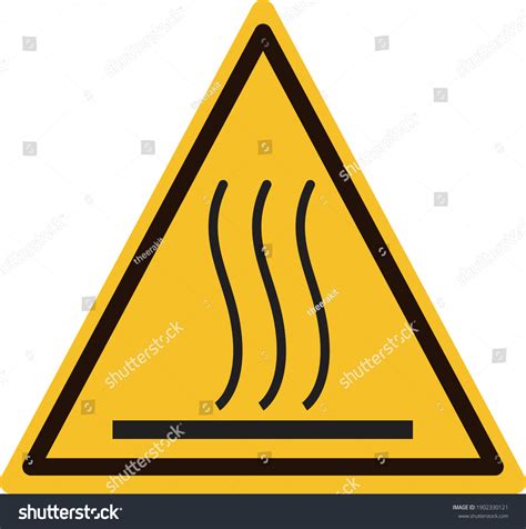 핫 서피스 경고 기호 핫 기호 스톡 벡터로열티 프리 1902330121 Shutterstock