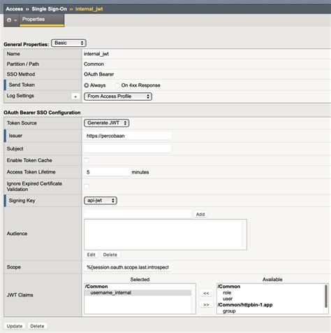 Implement Phantom Token Token Conversion Model — Access Control Using F5 Apm 01 Documentation