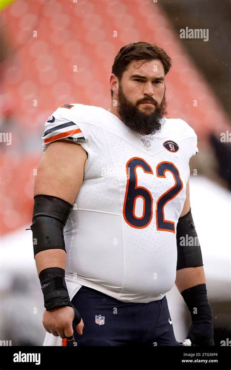 Chicago Bears Offensive Lineman Lucas Patrick 62 Warms Up Prior To