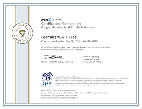 Sarah Elizabeth Johnson On Linkedin Vbaexcel Vba Linkedinlearning