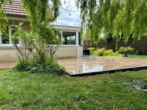 Réalisation Terrasse En Dallage Sur Plots Et Grès Cérame à Vieux Conçue