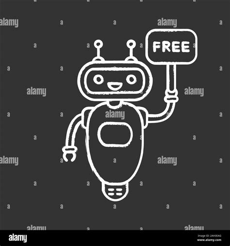 Chatbot With Free In Speech Bubble Chalk Icon Free Customer Support Talkbot Virtual Assistant